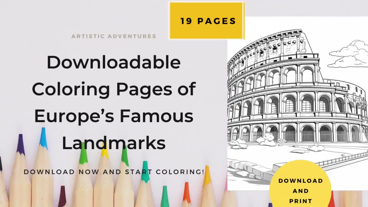 famous landmarks of the world coloring pages