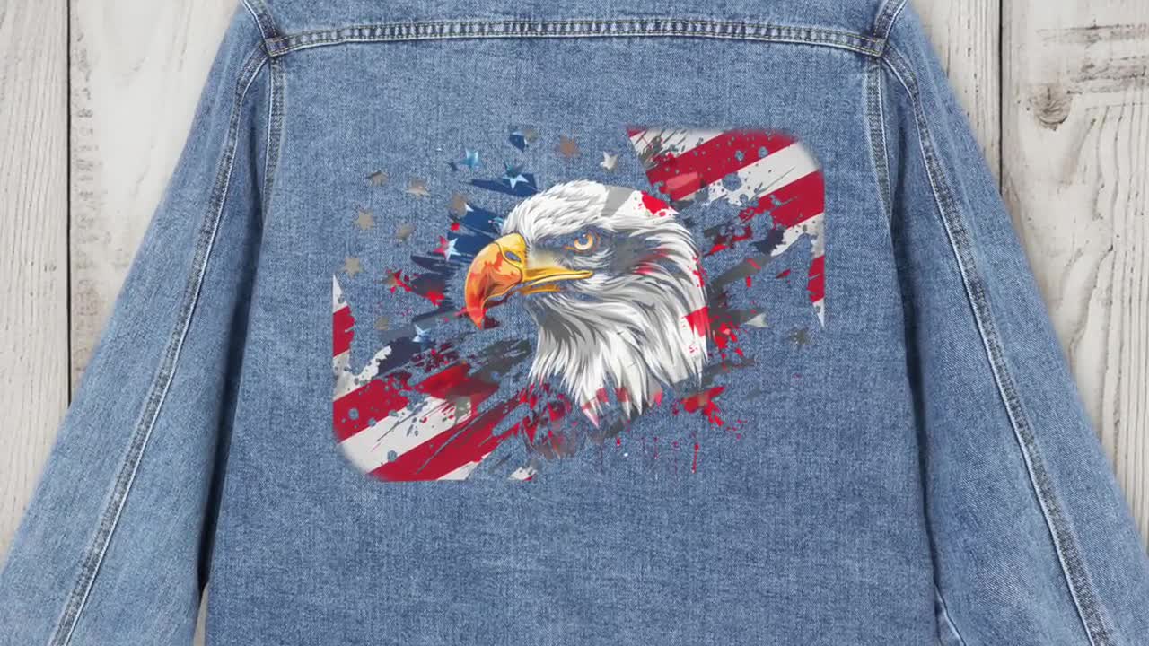 Bald Eagle With American Flag Colonial Forming The MOST POWERFUL