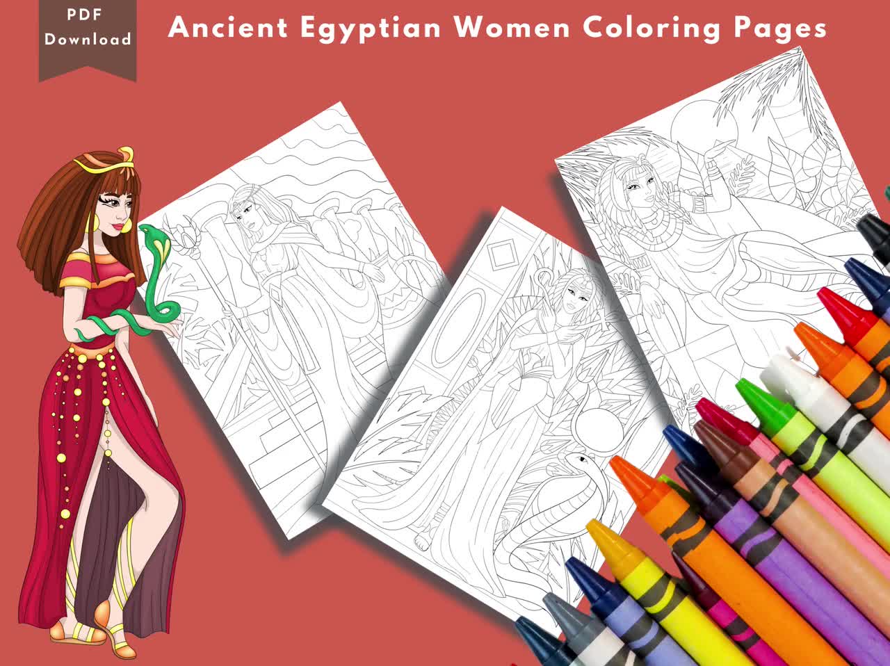 egyptian wemen coloring pages