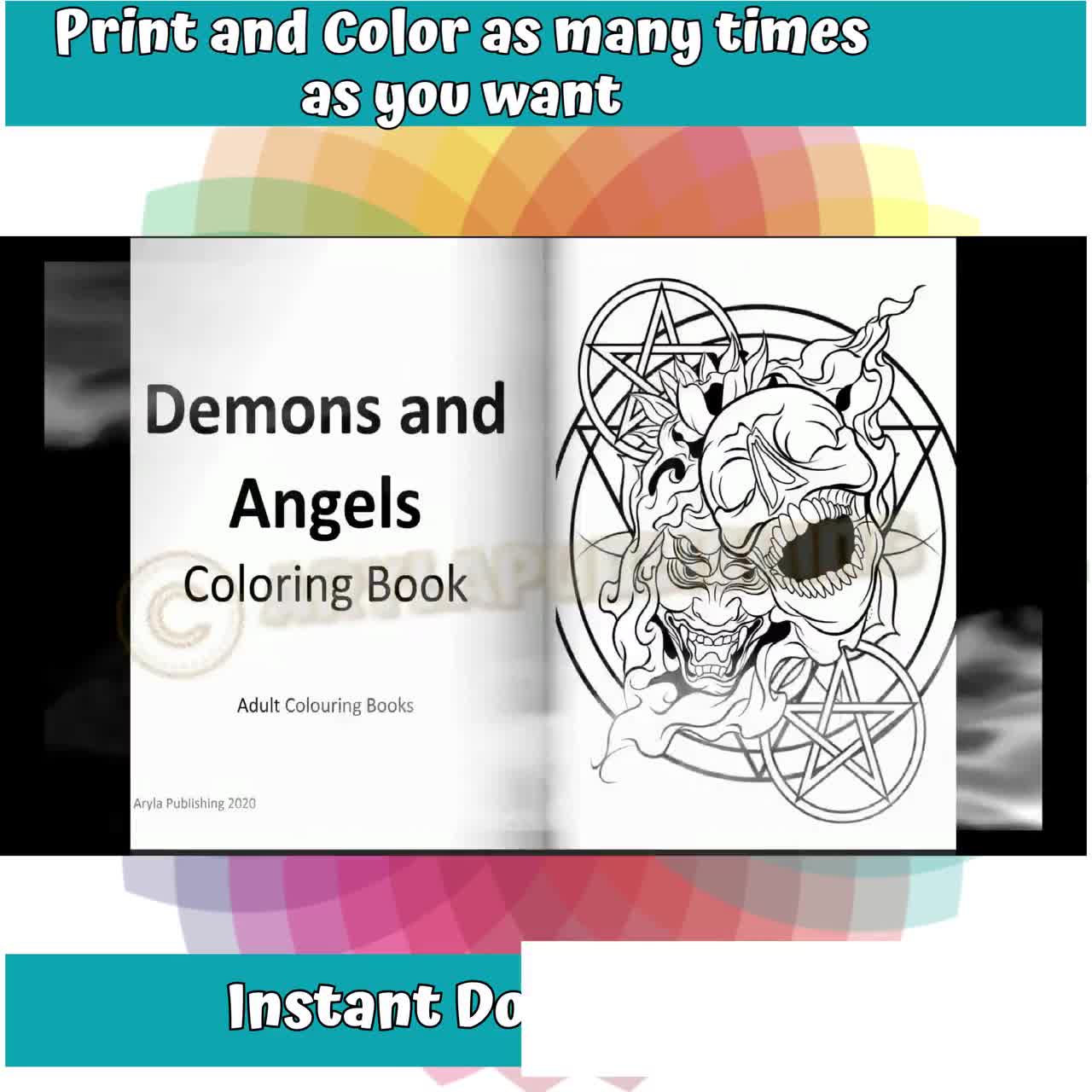 angels and demons coloring book