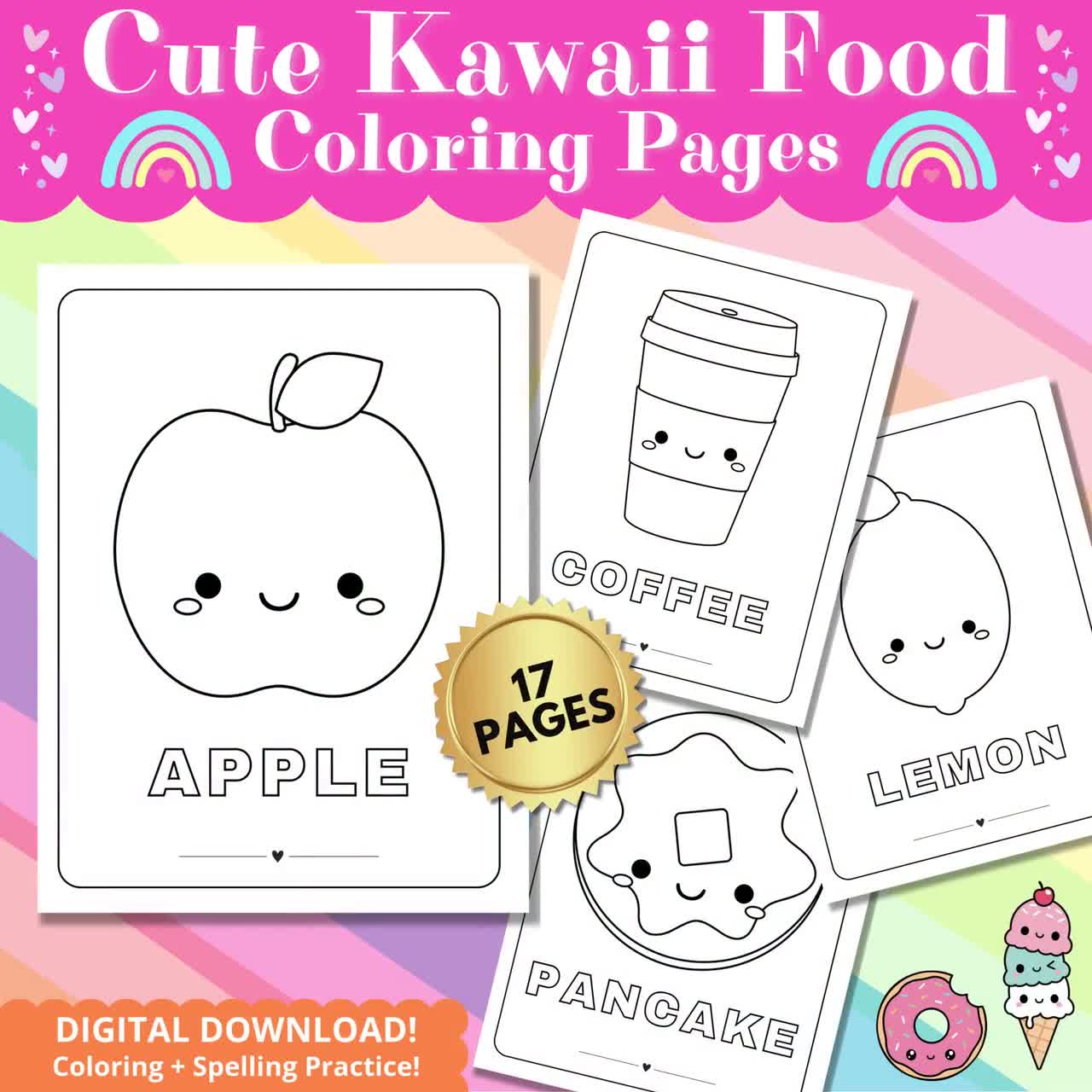 food coloring pages preschool