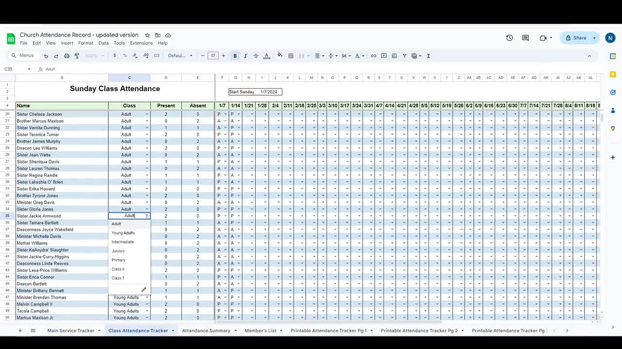 Employee Attendance Sheets Charlotte Clergy Coalition