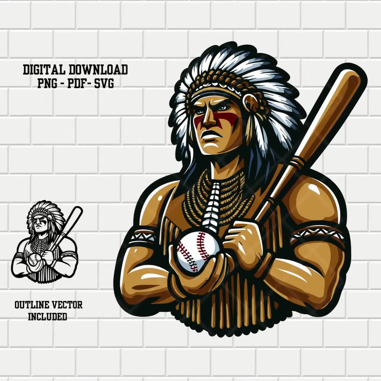 Indianer Maskottchen Logo
