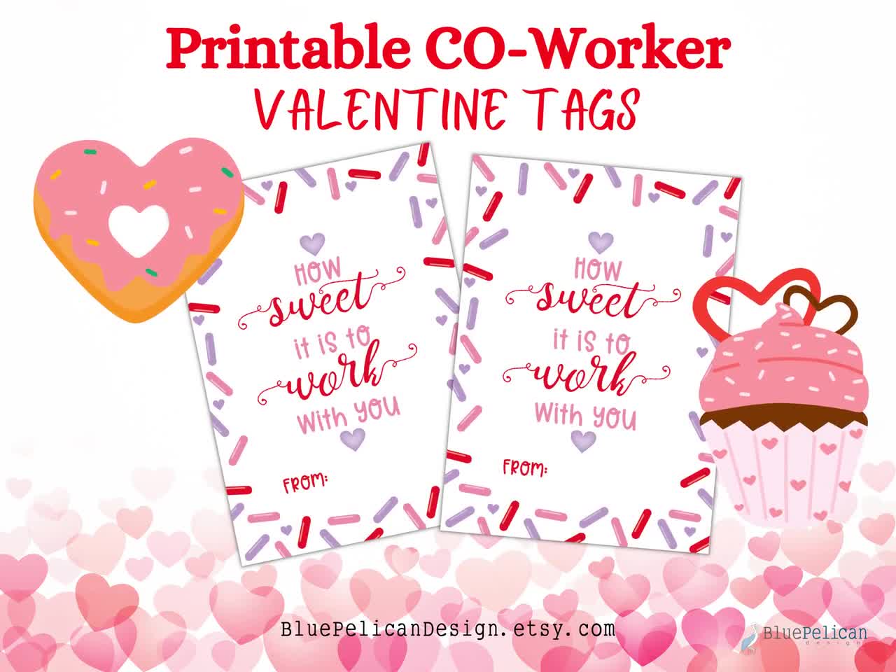 Valentine Gift Ideas For Workplace Coworker Valentne's Day Card: Work ...
