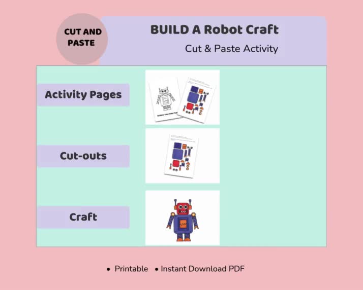 Build A Robot Craft Awesome Printable Nurtured Neurons Printables