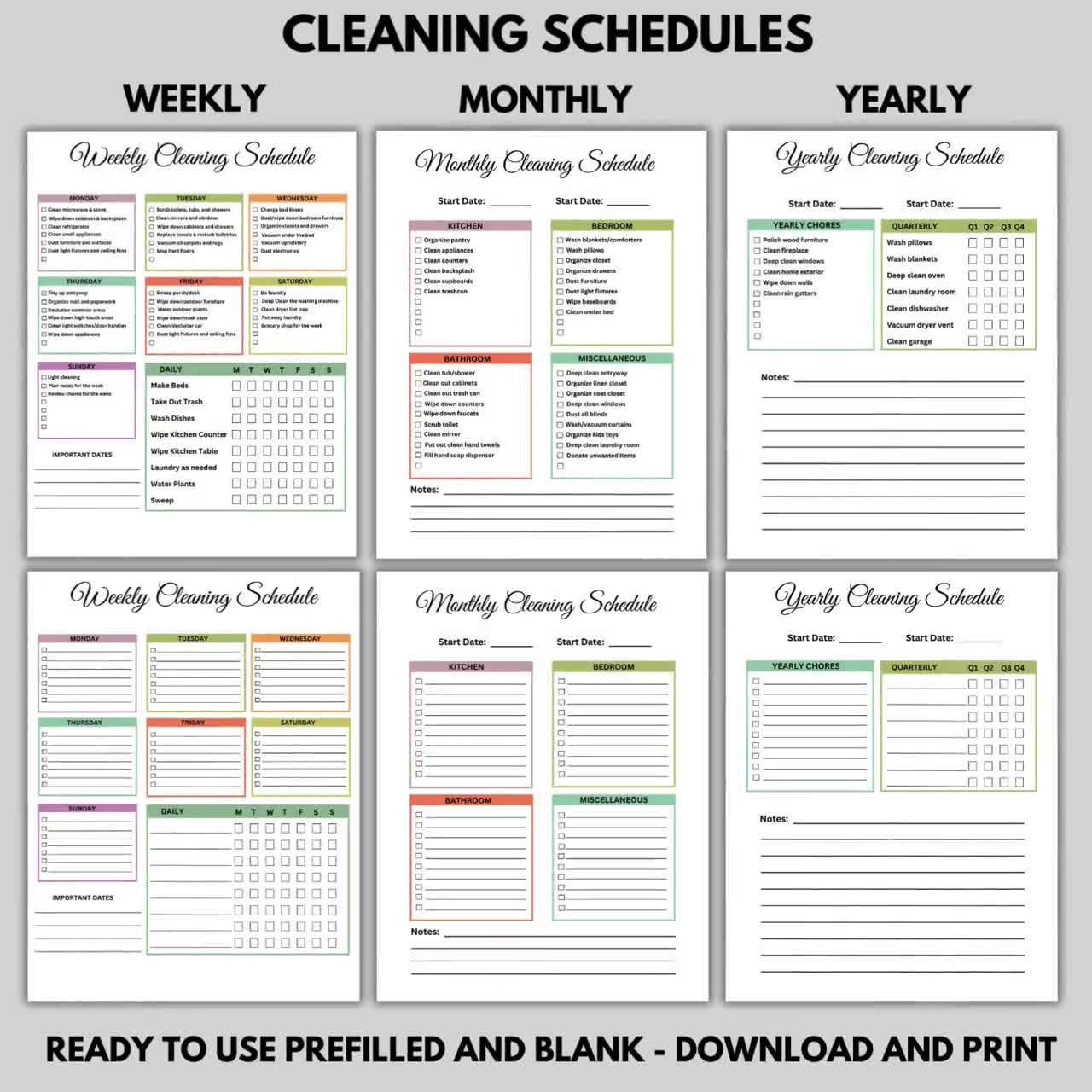 Adhd Cleaning Planner Adhd Focus Cleaning Checklist ADHD Cleaning ...
