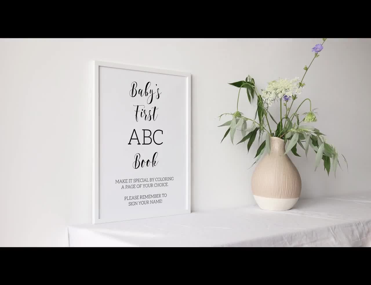 Abc For Baby Shower Labels