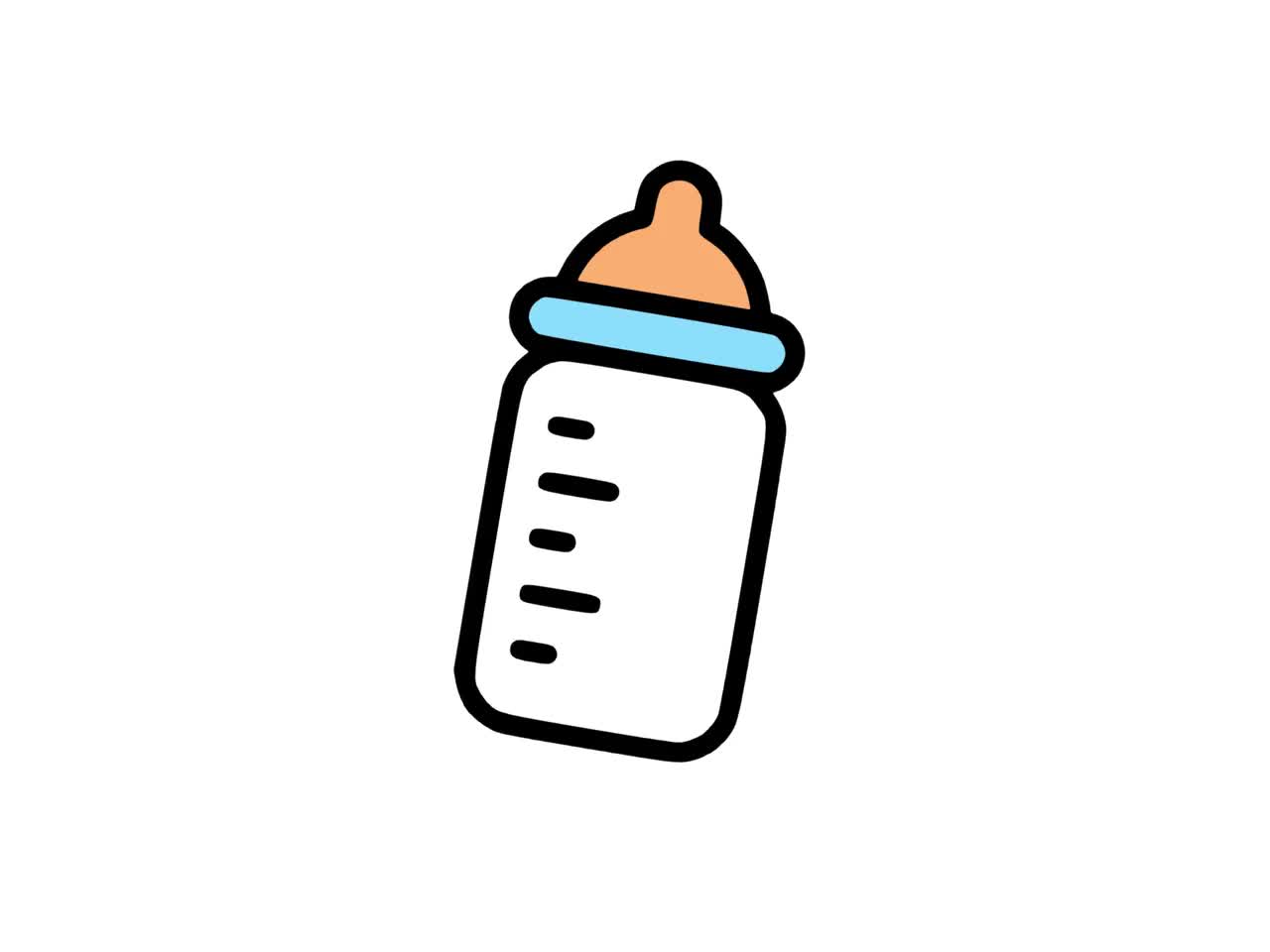 Tekening Babyfles Hegen Slow Flow Speen 1m+ (1) 2 Pack | Hegen