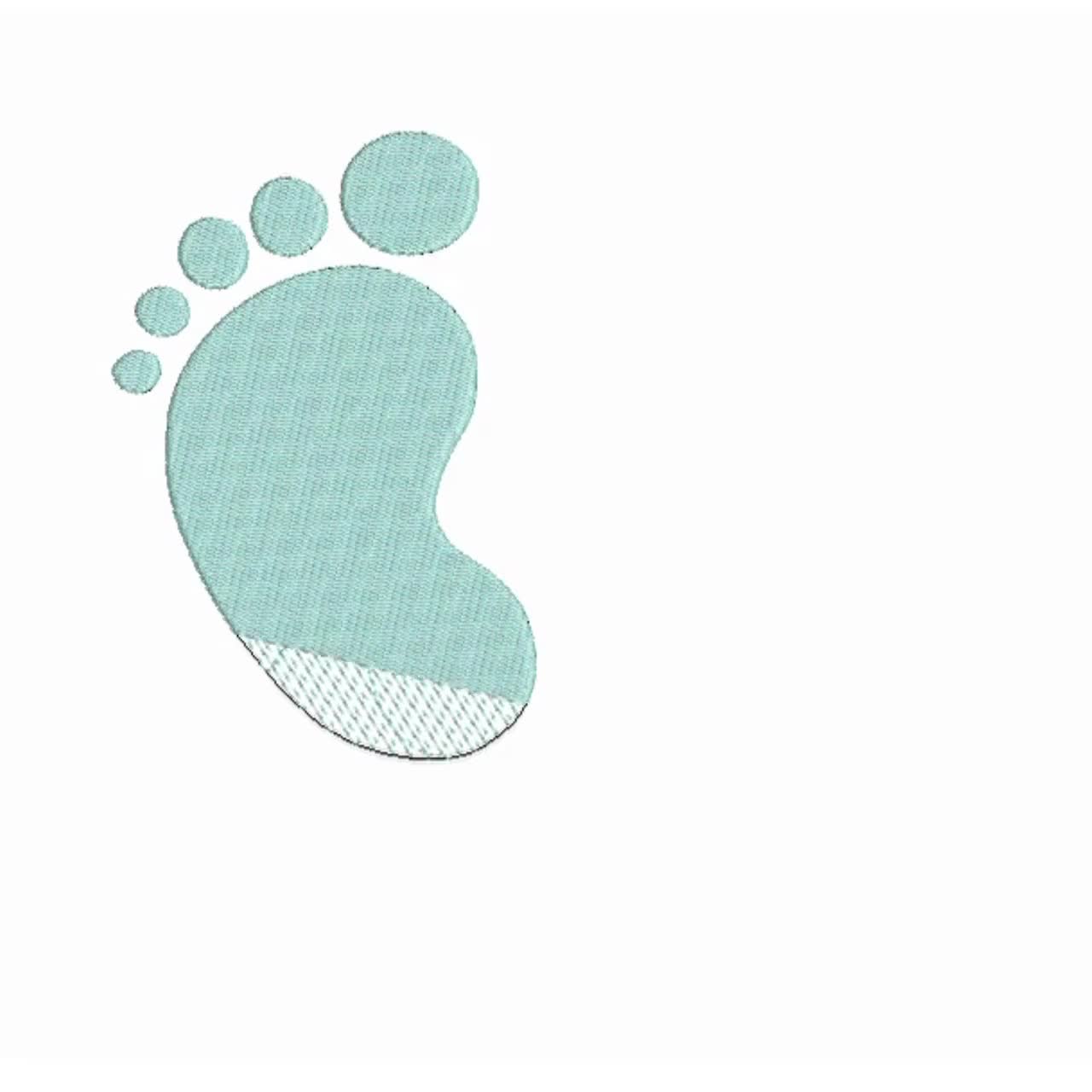 Footprint Baby Hand Embroidery Design