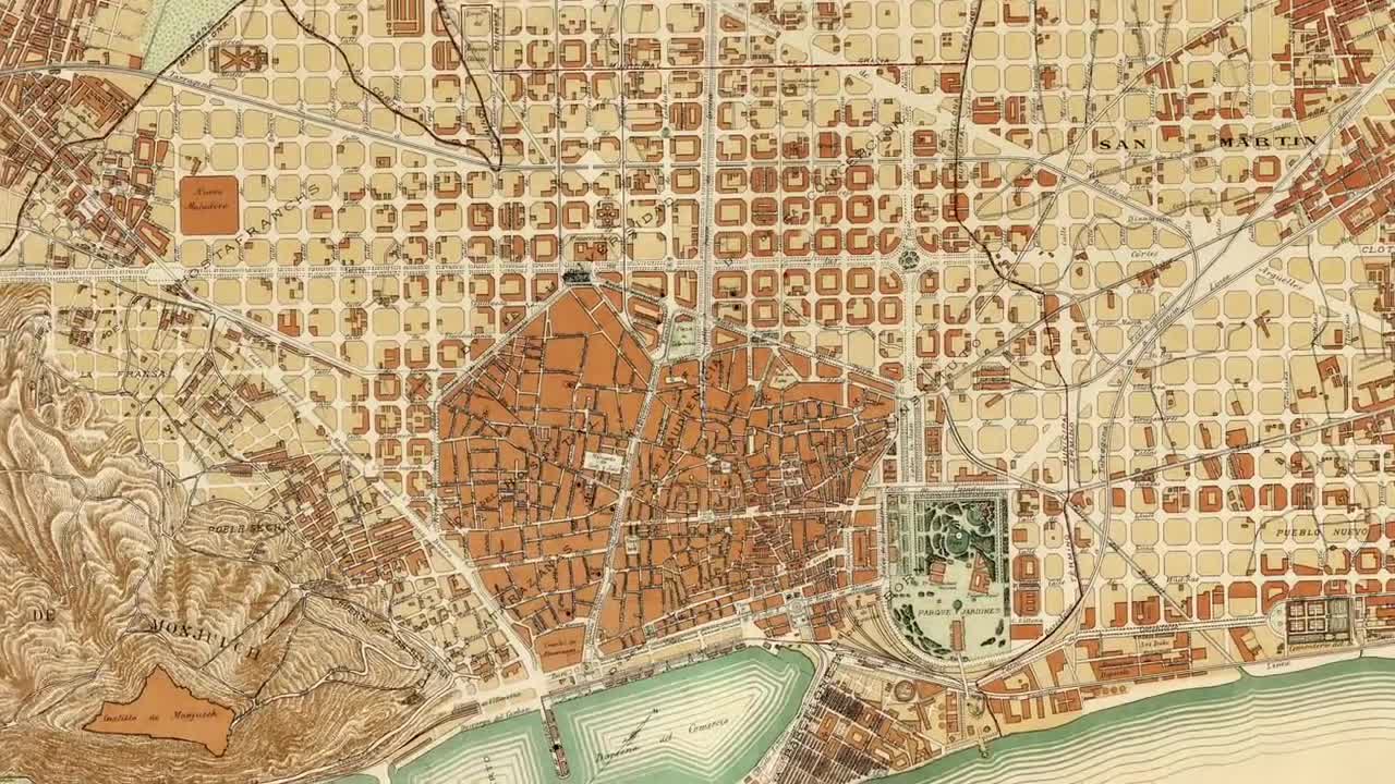 Original Maps Of Barcelona