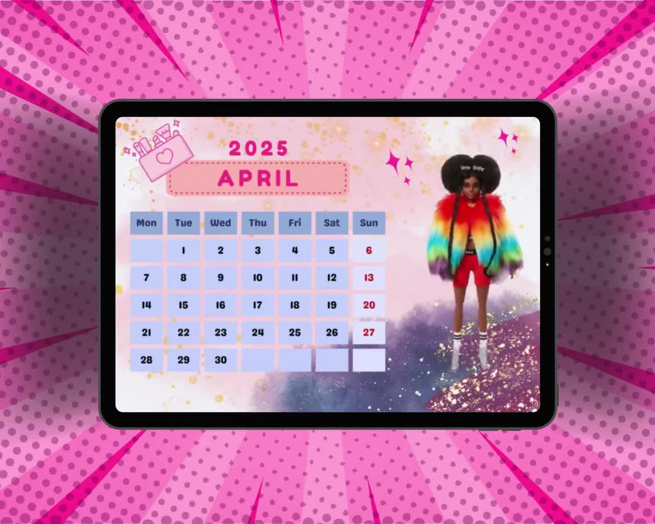 Barbie Blank 2024 Kalender Late 2023 – 2024 Barbie Doll NEWS.
