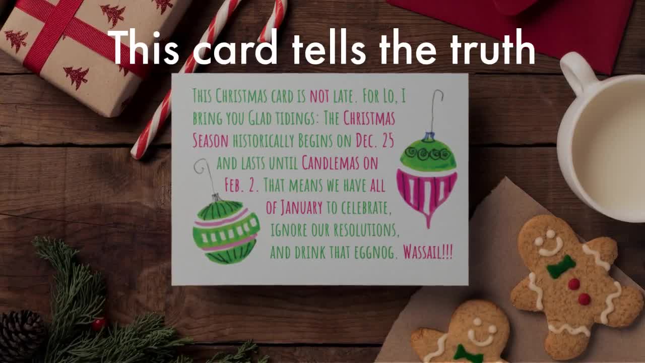 Funny Belated Christmas Greetings Don't Open This Card Funny Christmas