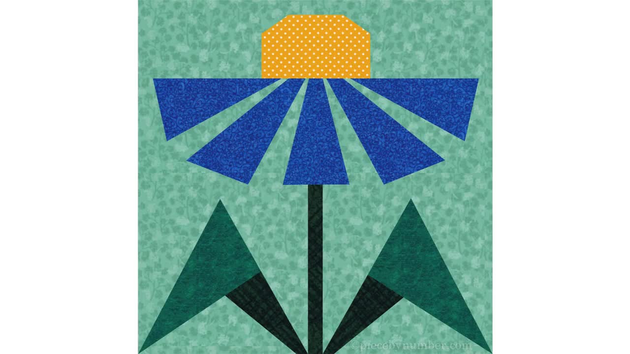 Black Eyed Susan Quilt Block Pattern Black Eyed Susan PDF Pieced Quilt