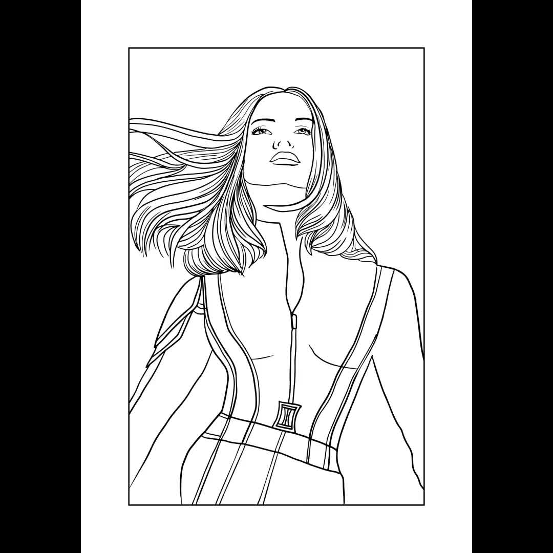 coloring pages of black widow