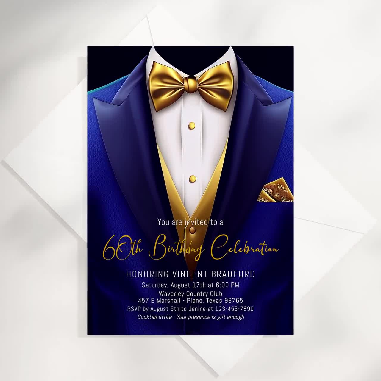 Tuxedo Invitation Template