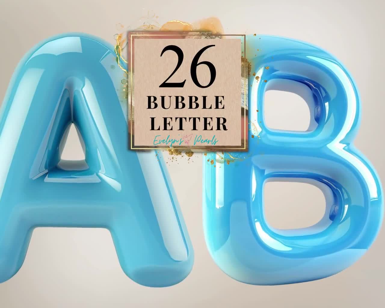 Bubble Letter Alphabet Clip Art