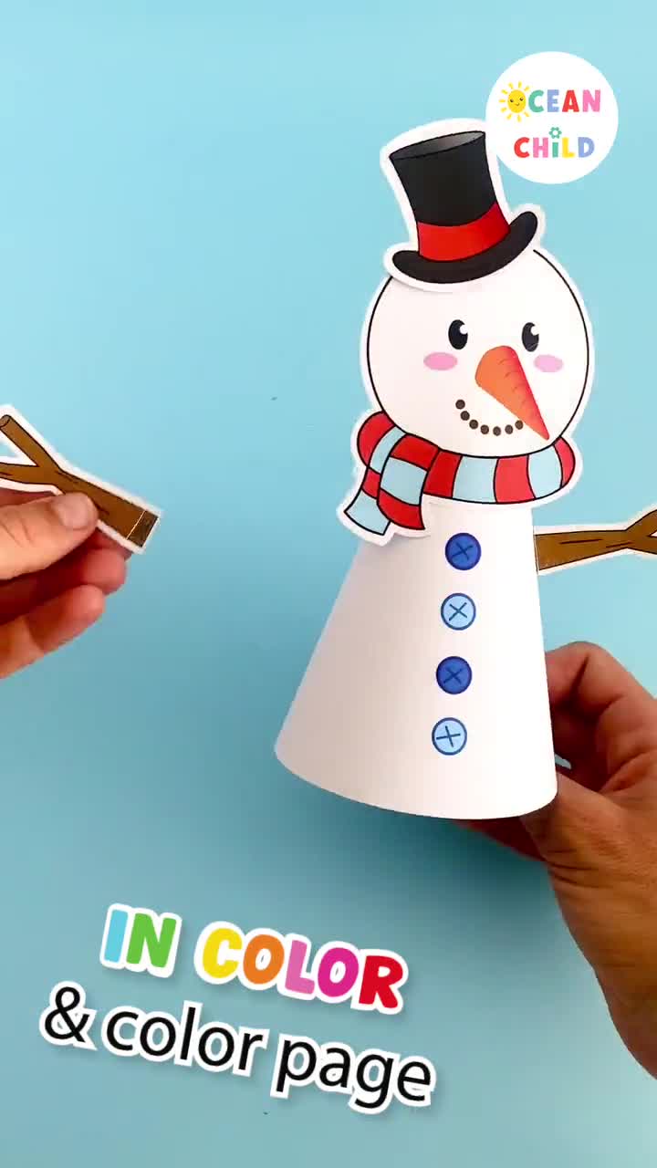 Plantillas De Manualidades De Muñecos De Nieve Para Niños En Edad ...
