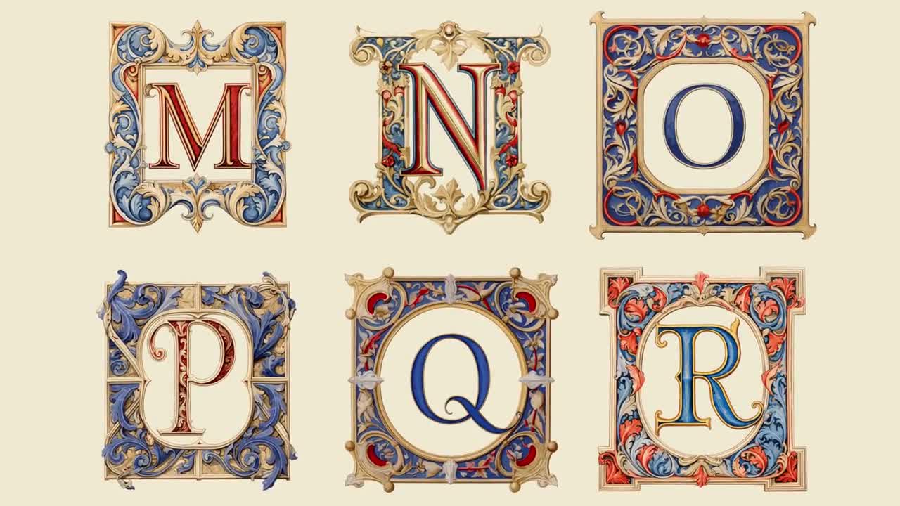 Medieval Illuminated Alphabet Letters Printable 1000+ Images About