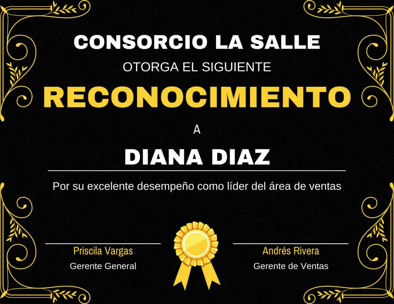 Ejemplo De Certificado De Reconocimiento