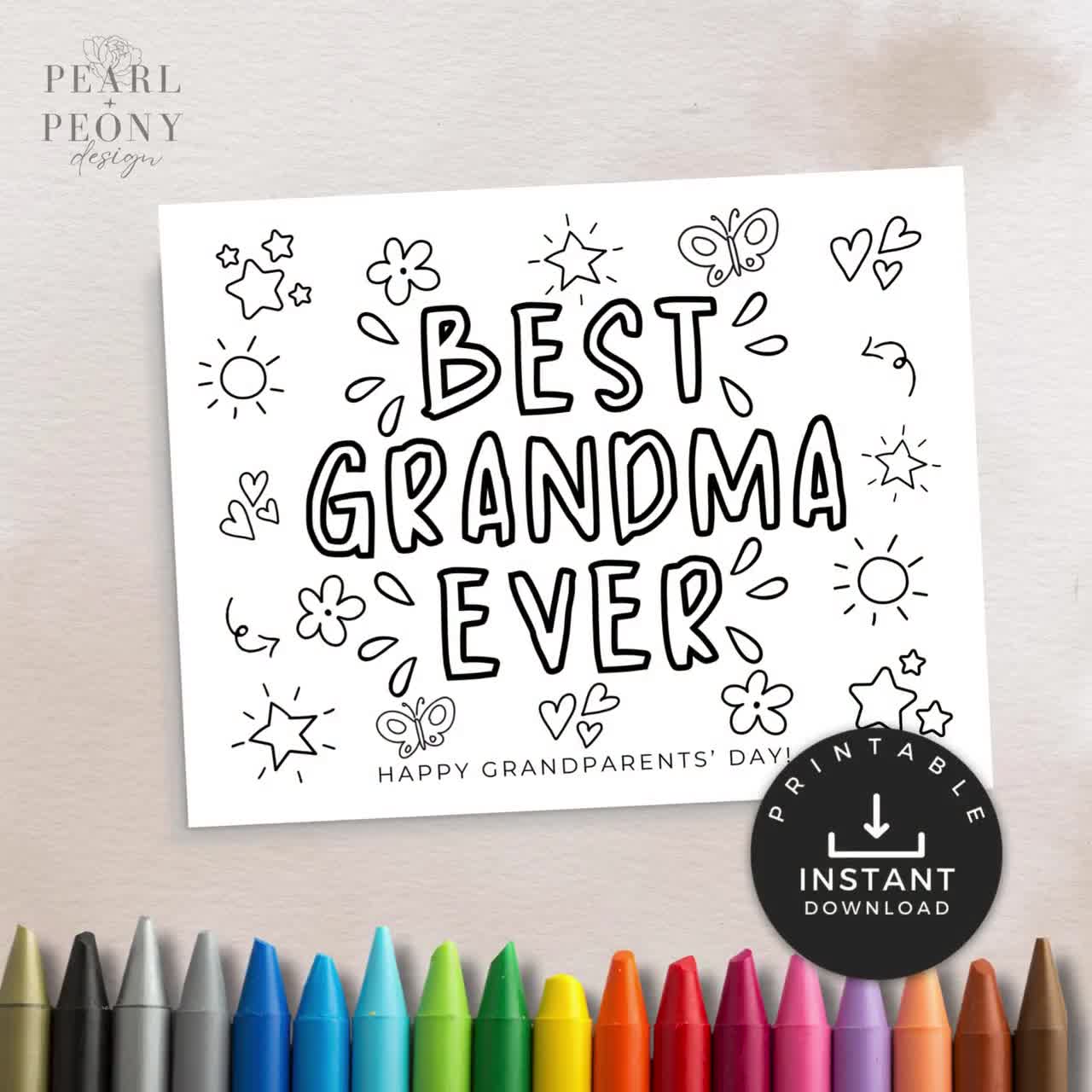 Worlds Best Grandma Coloring Pages 20 Free Grandparents' Day Coloring