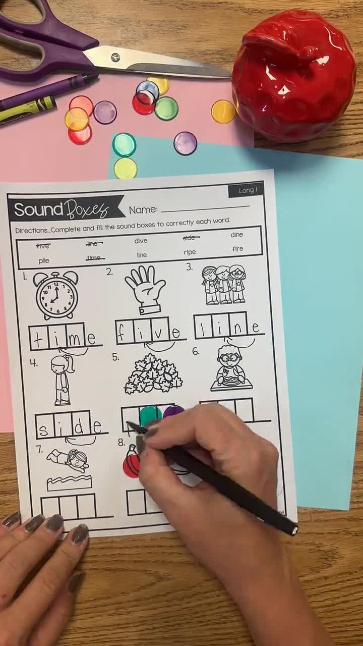 Elkonin Boxes Worksheets