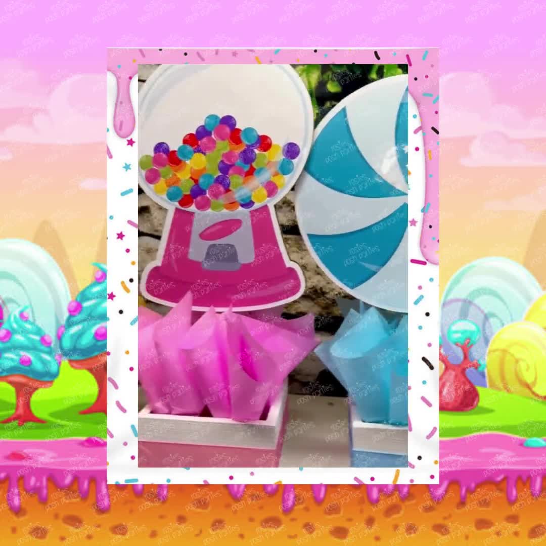 Letrero Imprimible De Candyland Lollipop Woods Mesa De Dulces De