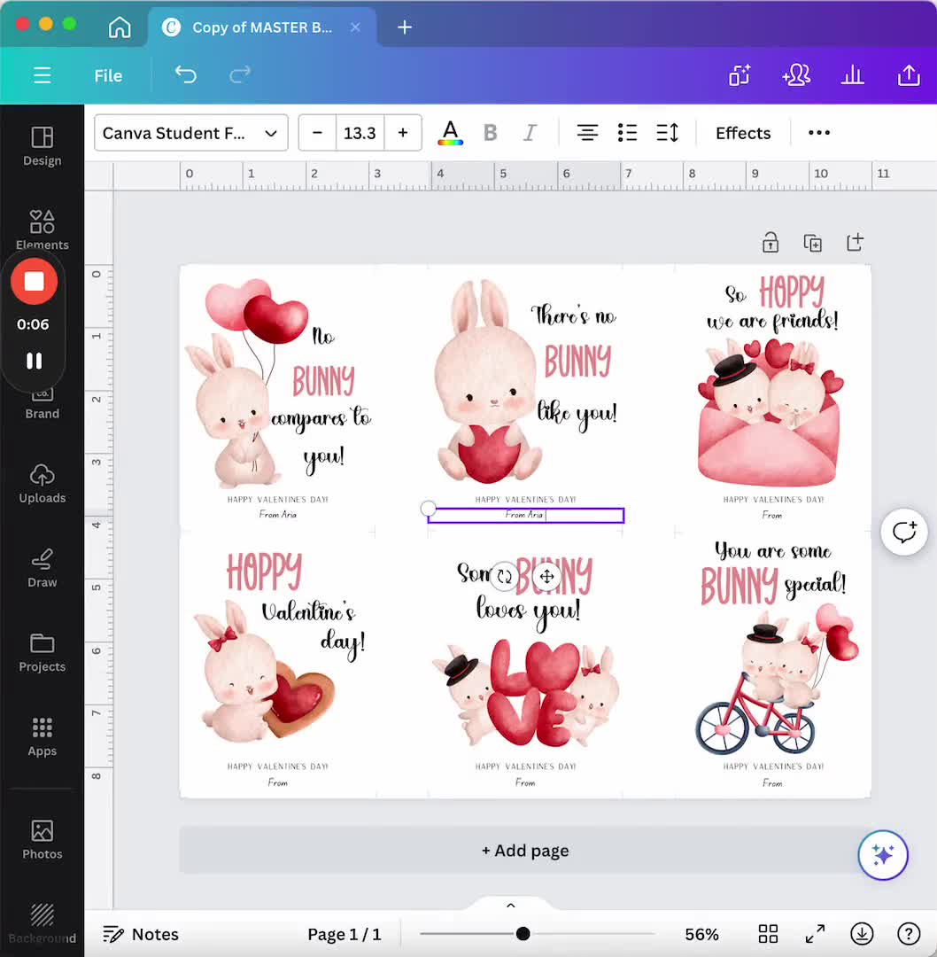 Editable Slang Valentine's Day Cards - Printable Canva Templates (A4 ...