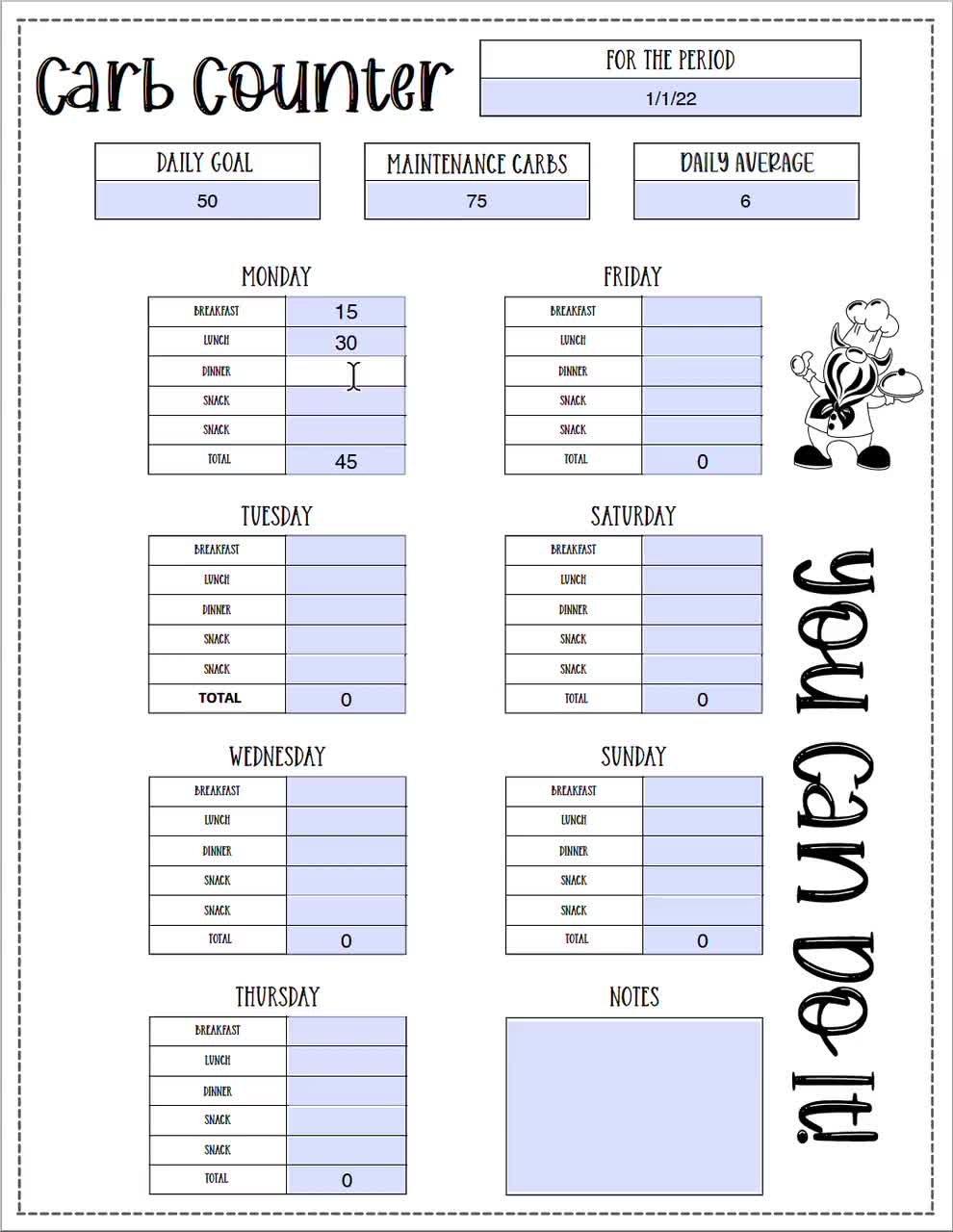 Carbohydrate Counter Chart Carbohydrate Counter Chart
