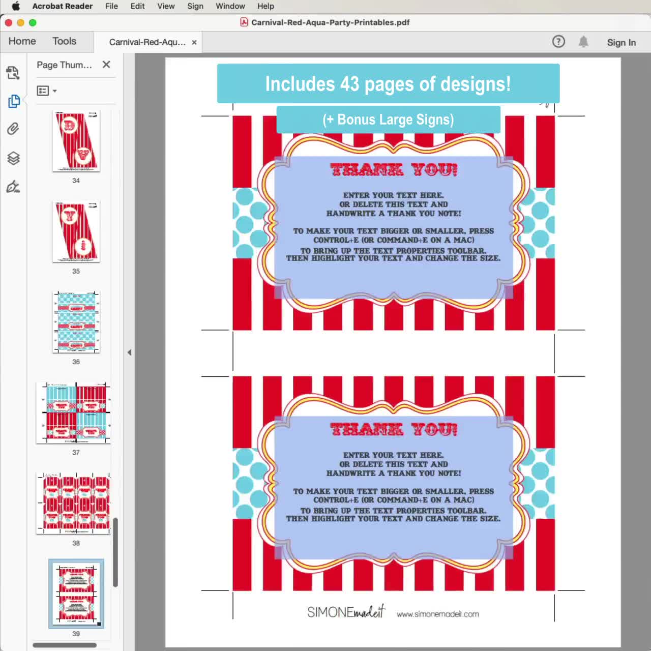 Tarjetas De Agradecimiento De Carnaval Para Imprimir