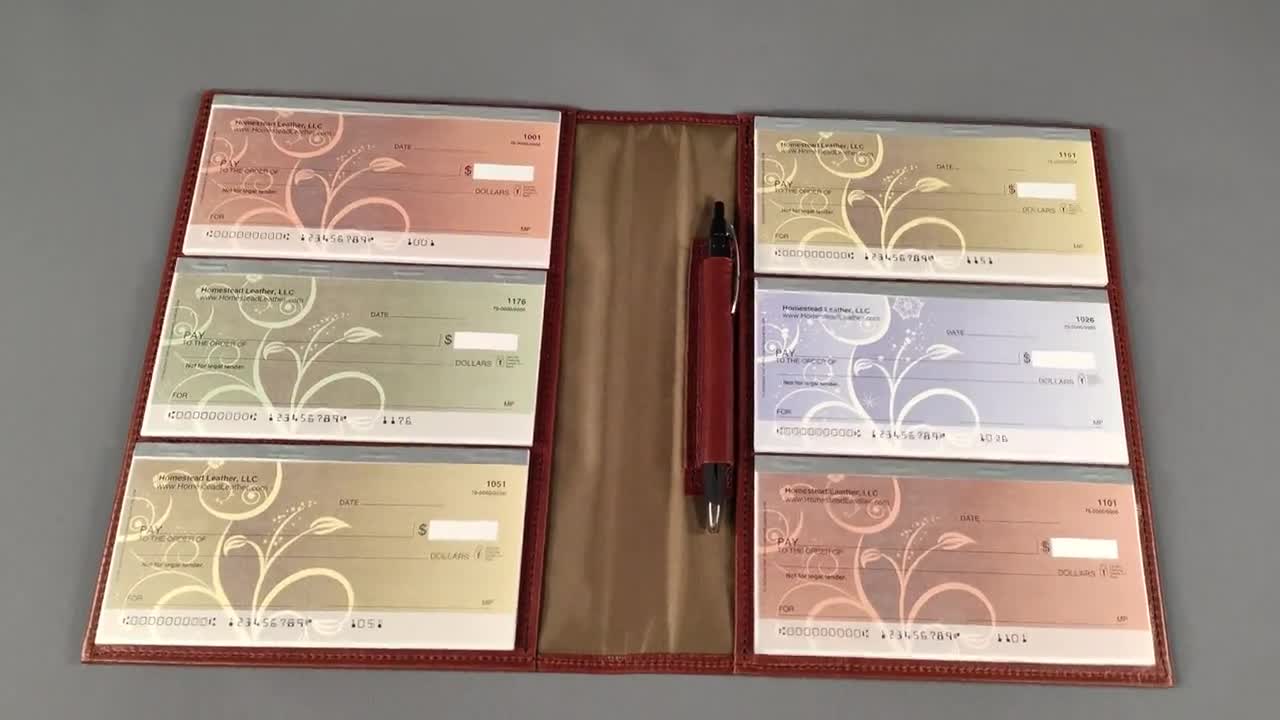 Leather Checkbook Cover Cute Marine Life Personal For Top Check Book Covers