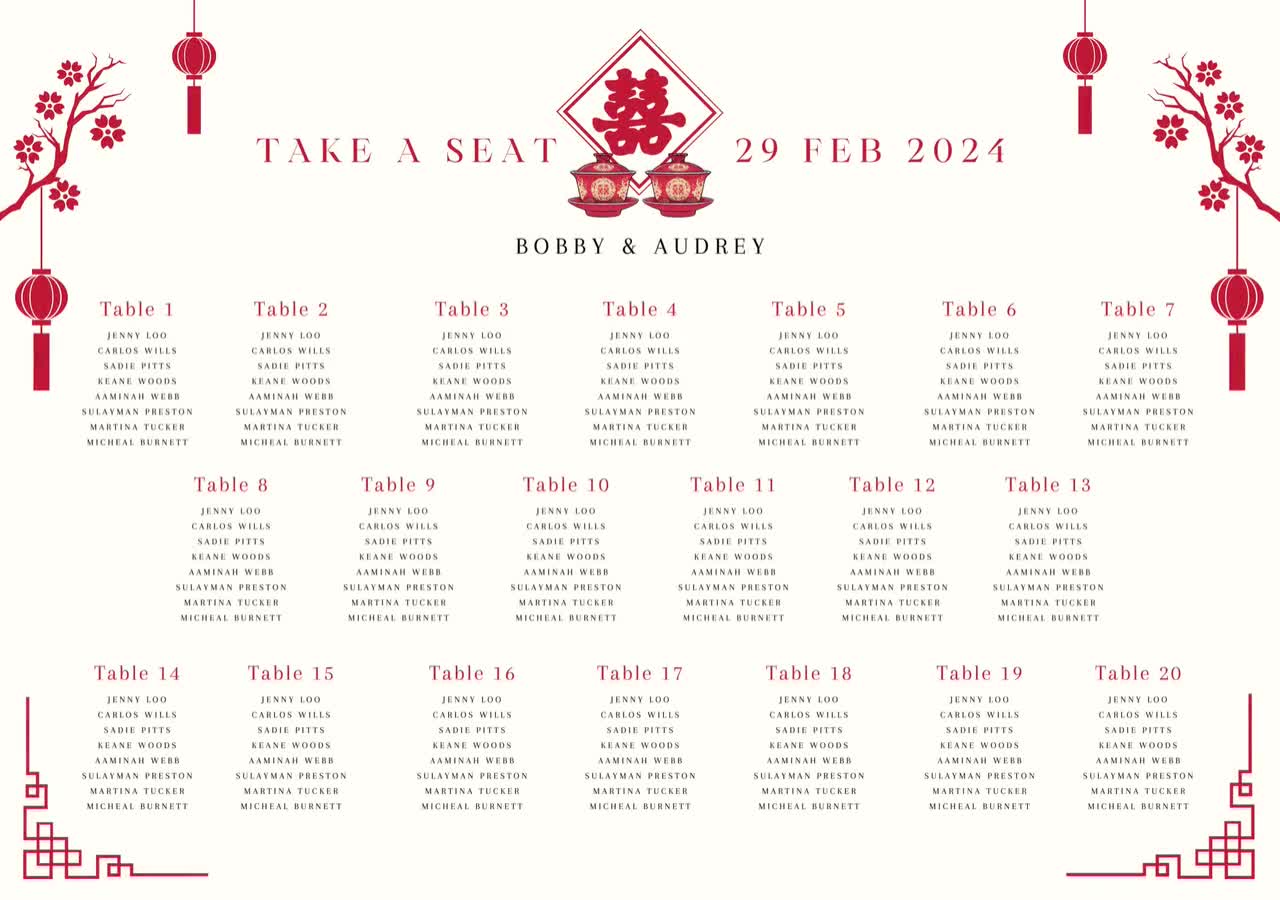 Seating Chart Oriental Thea
