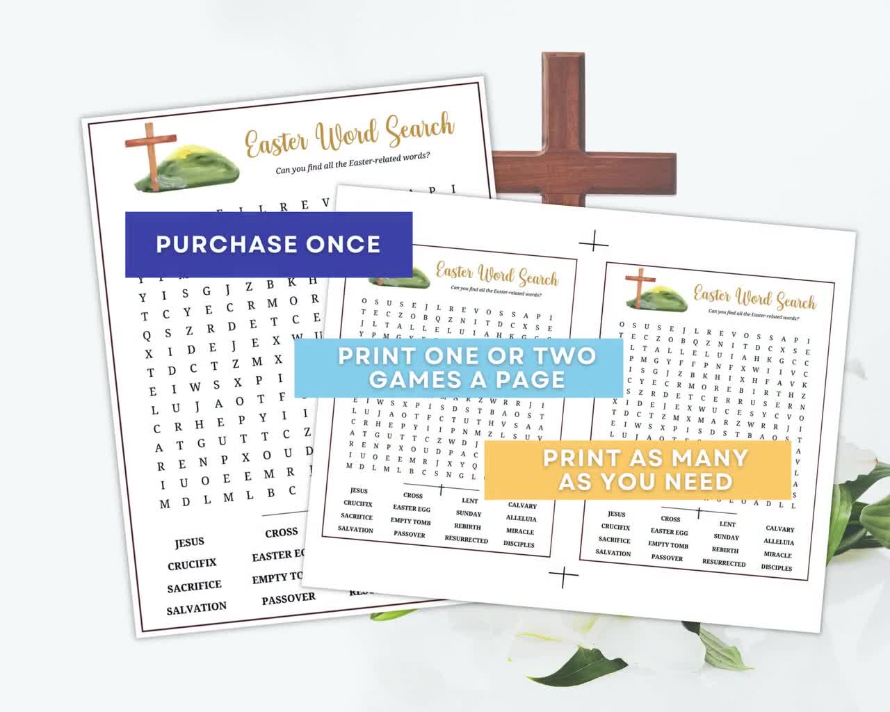 Sopa De Letras De Pascua Cristiana Para Imprimir