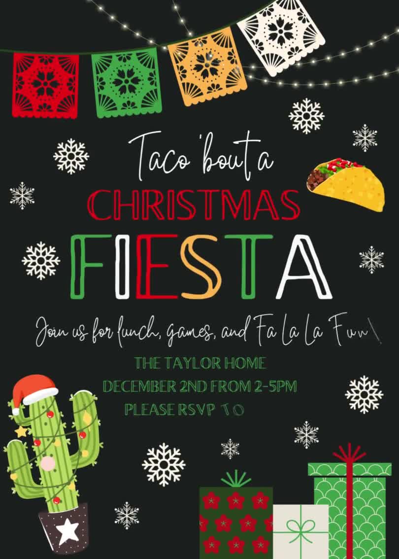 Mexican Theme Invitations Christmas Party Pin On Fiesta Party
