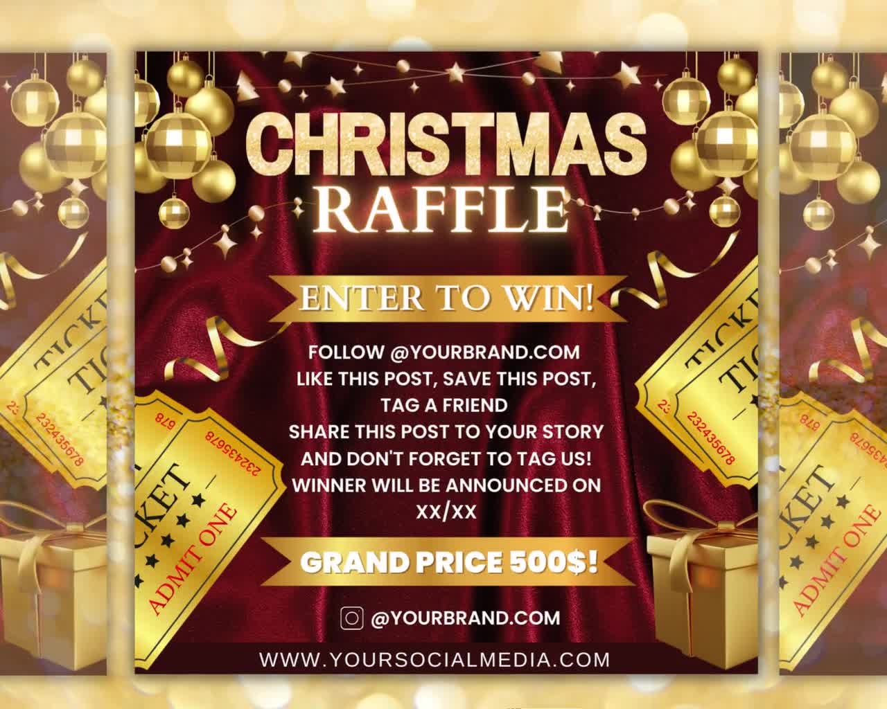 Christmas Raffle Flyer