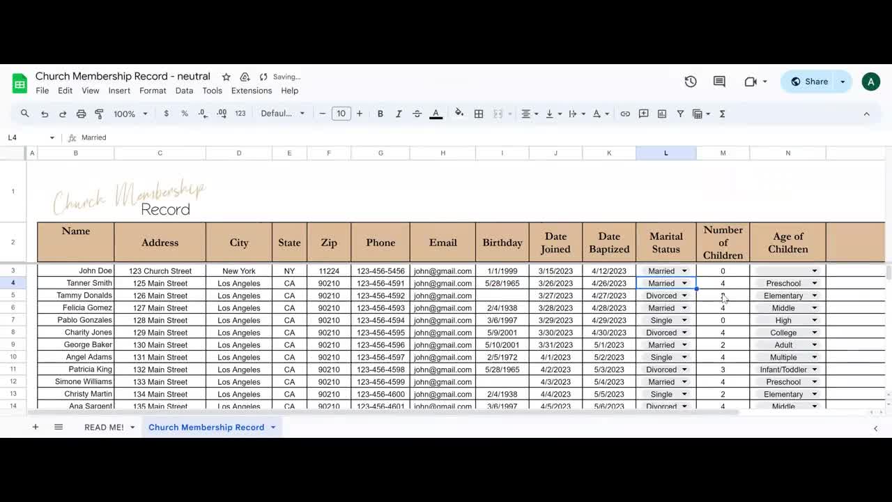 Printable Spreadsheet Template Charlotte Clergy Coalition