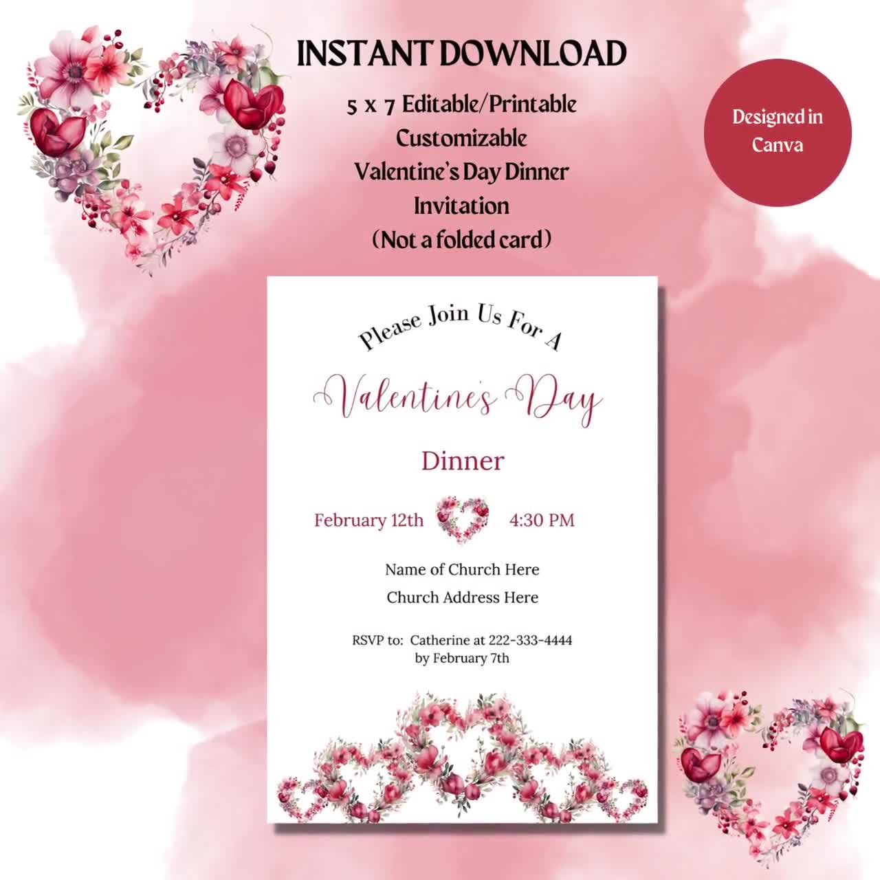 Christian Valentine Party Invitation