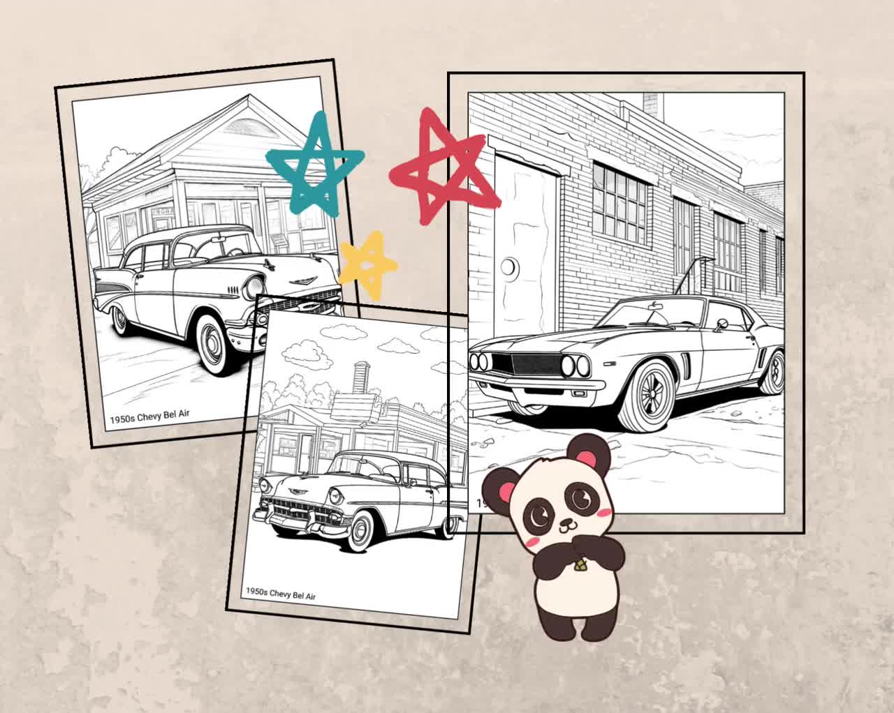 1950s cars coloring pages