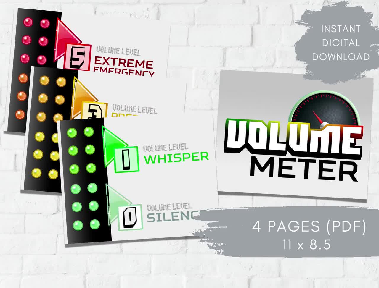 Classroom Volume Chart Classroom Volume Level Chart | TPT