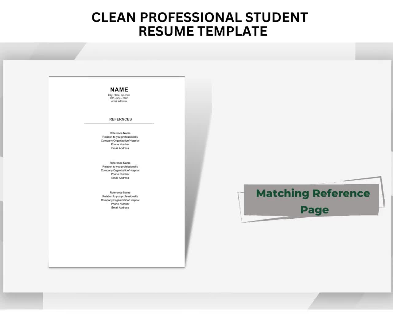 Blank Student Resume Template