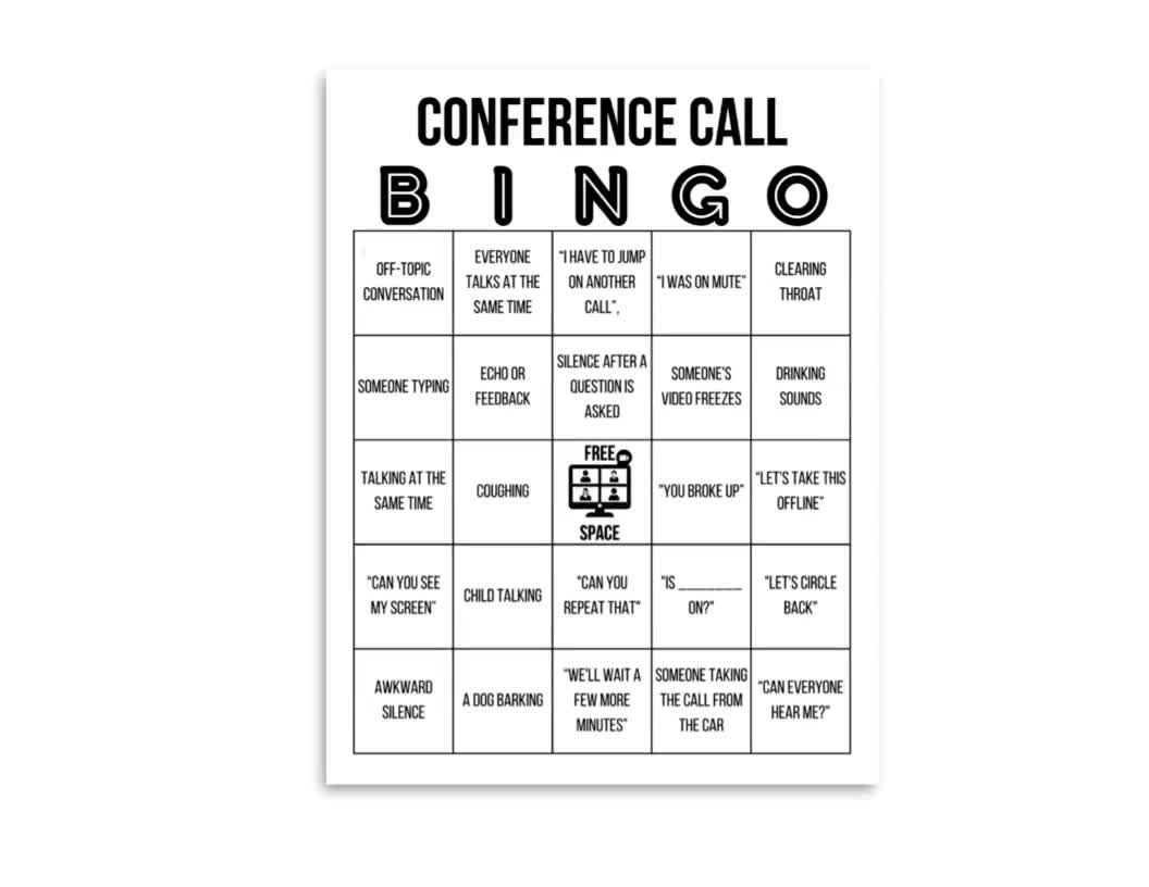 Conference Call Bingo