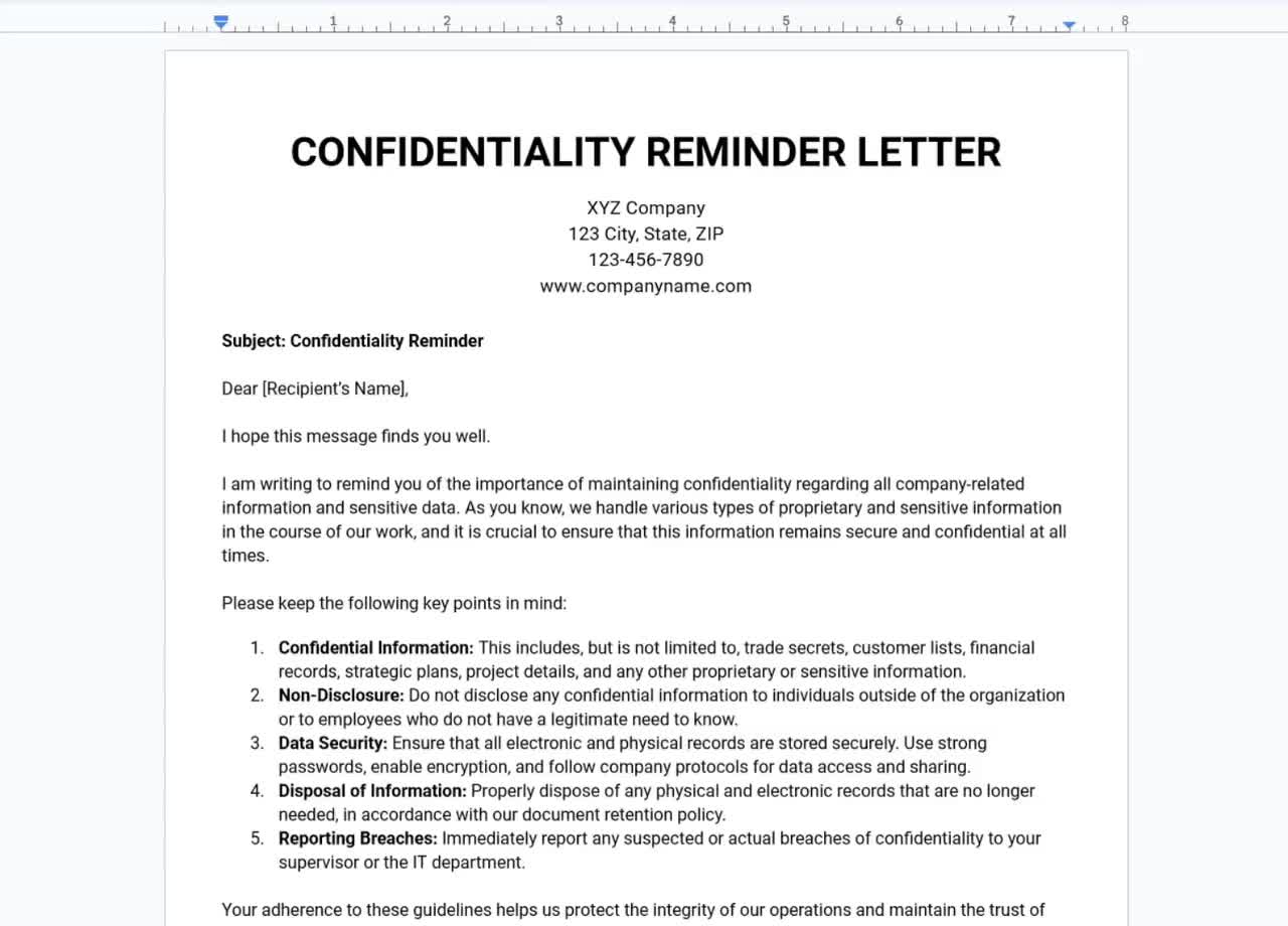 Confidential Letter Addressing