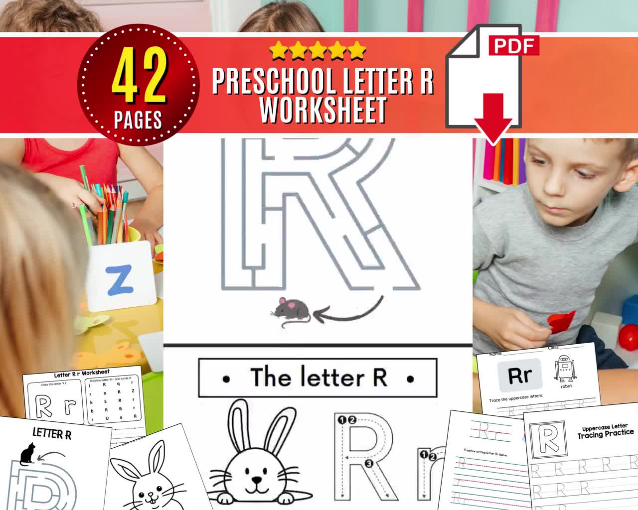 Hojas De Trabajo De Reconocimiento De La Letra R Aprendiendo A Leer