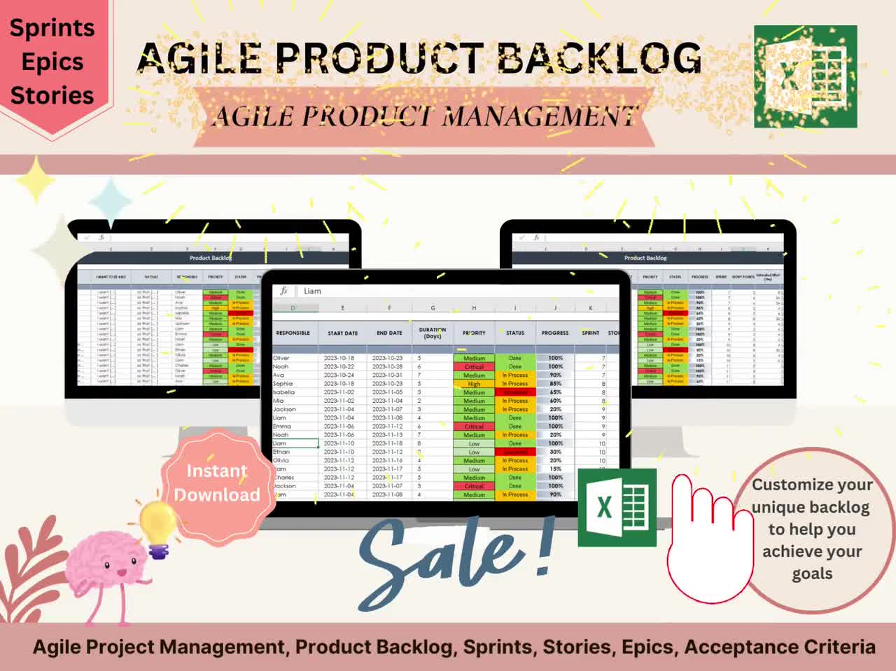 Agile Product Backlog Excel Template