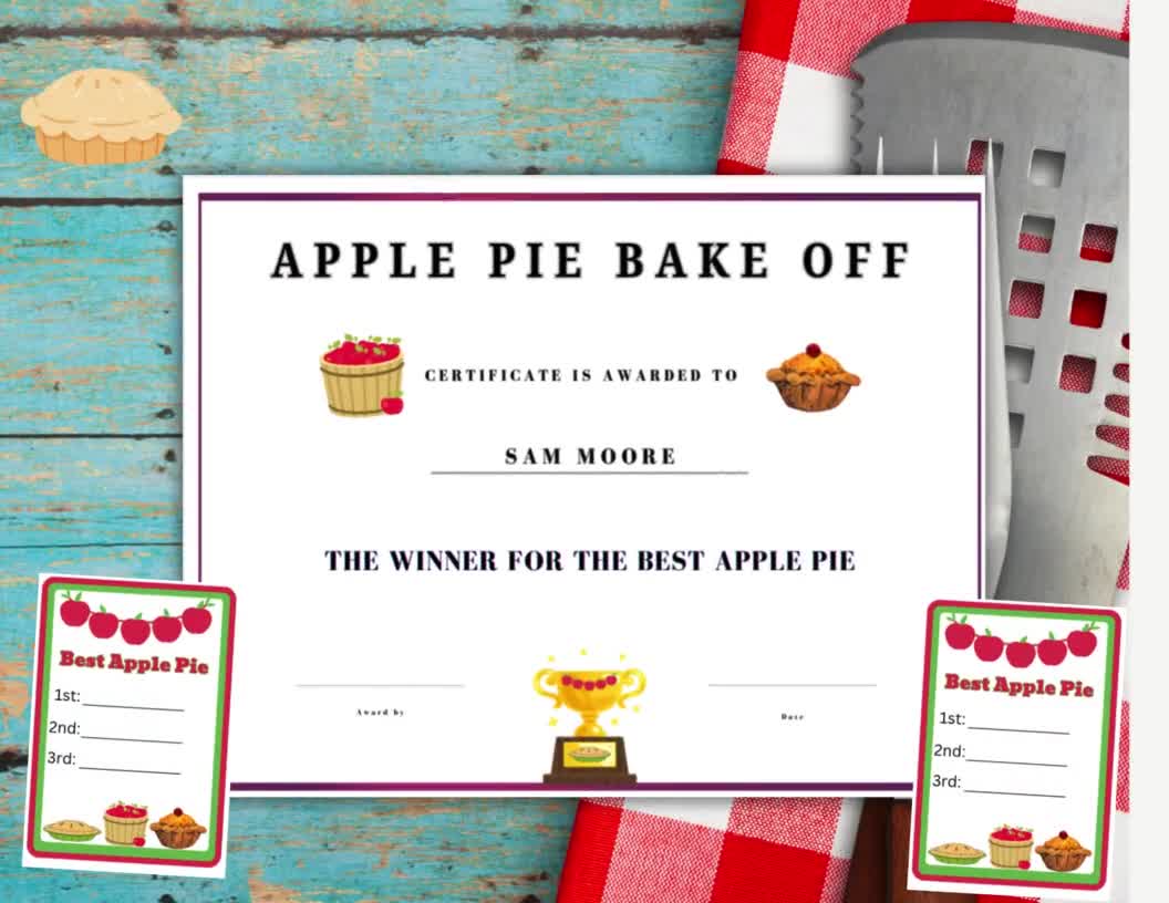 Apple Bake Off Certificate Apple Caramel Cake