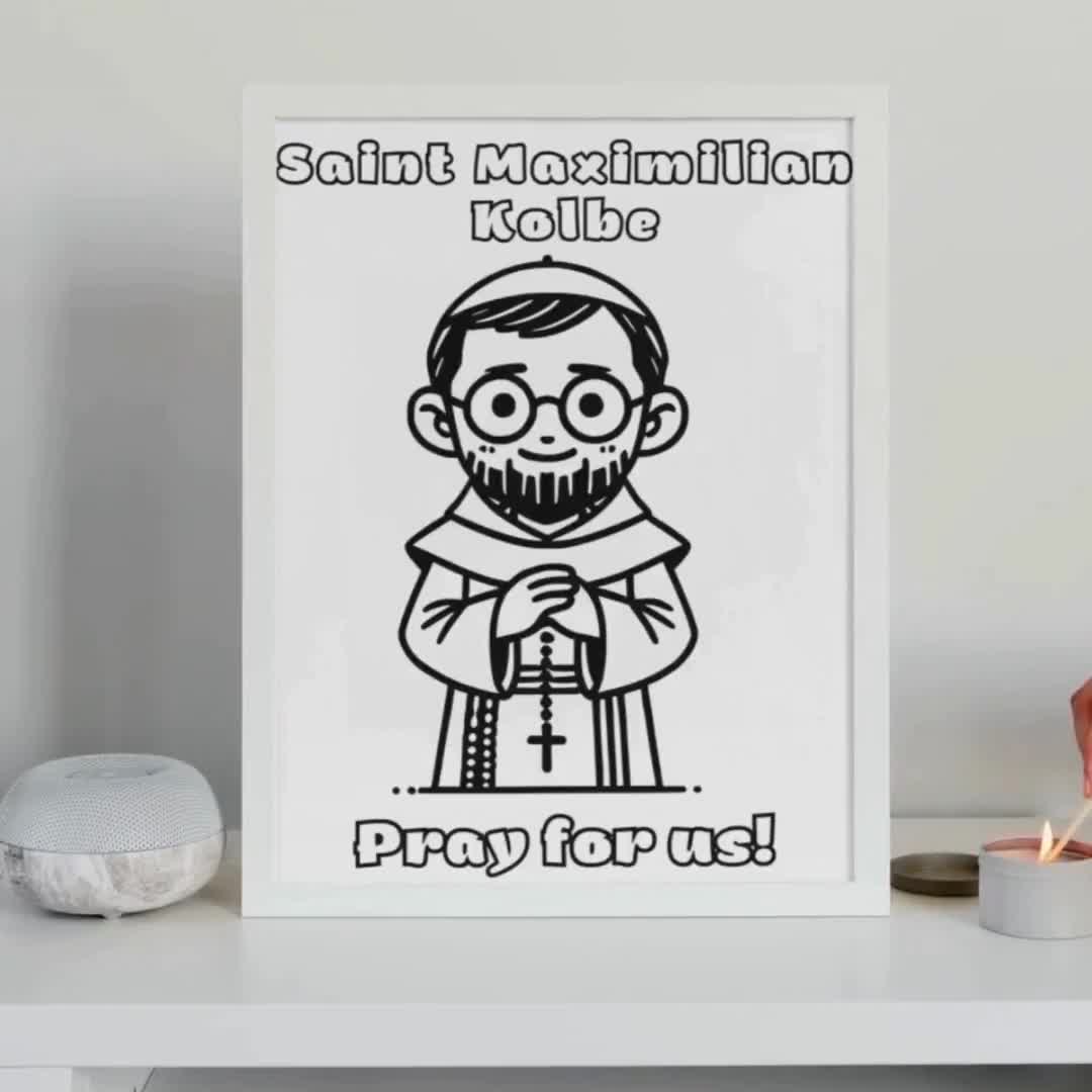 saint maximilian kolbe coloring page