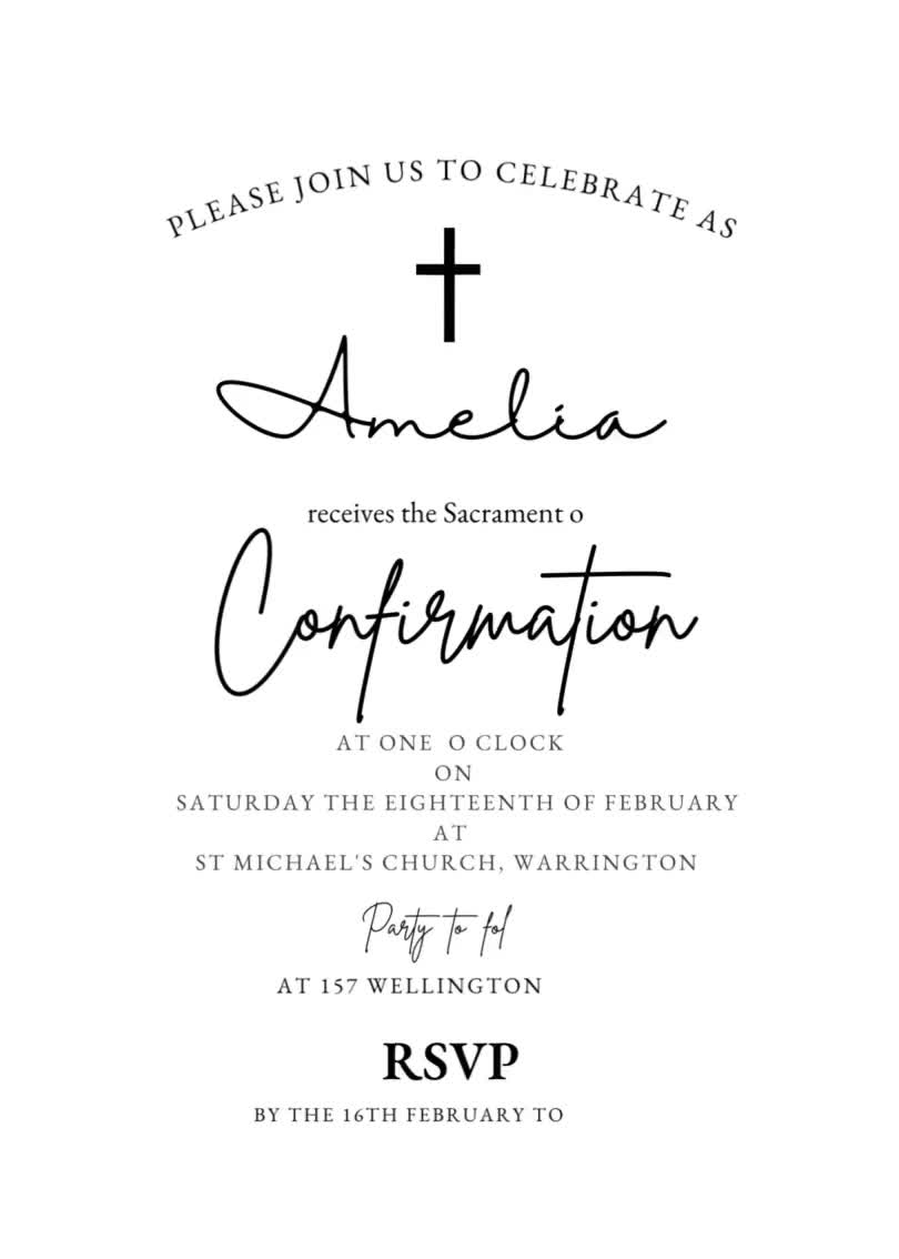 confirmation invitation examples