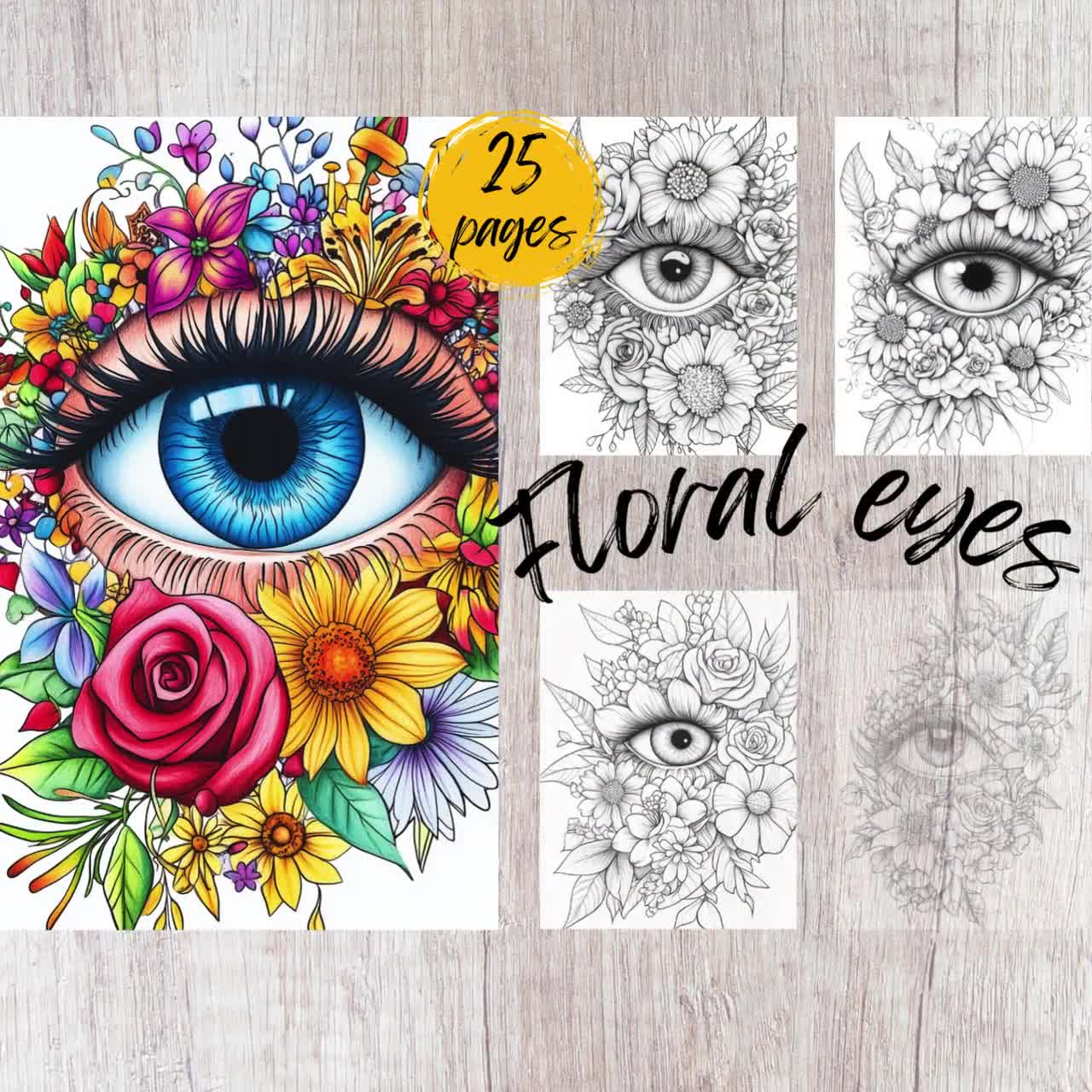 eyeball coloring page for kids