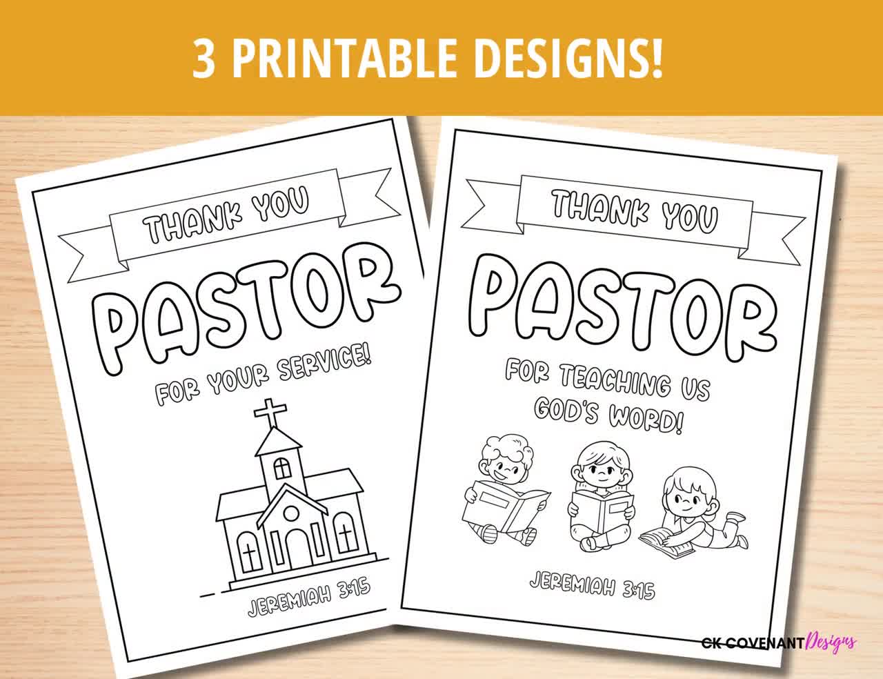 thank you pastor coloring page