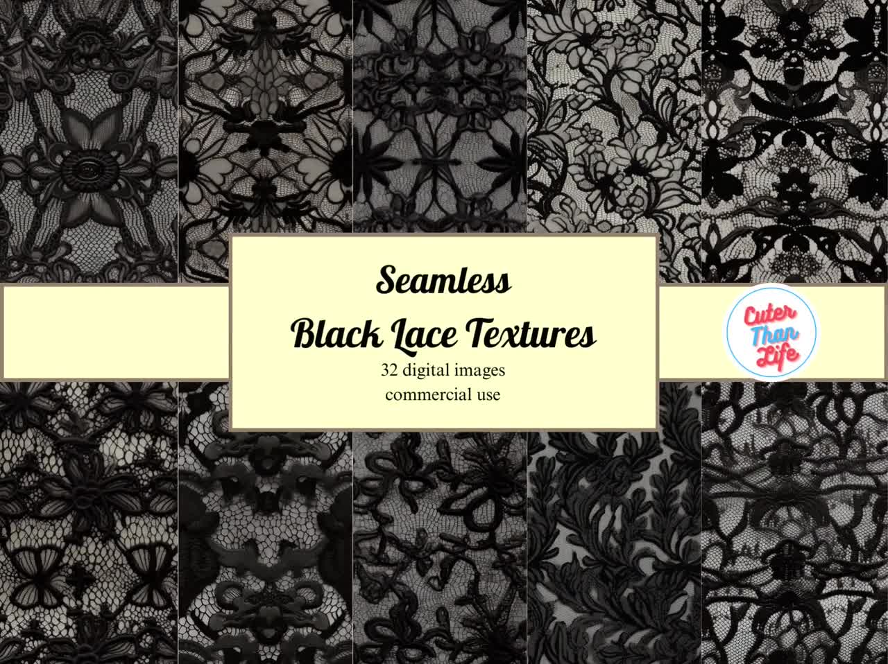 Black Lace Texture Seamless
