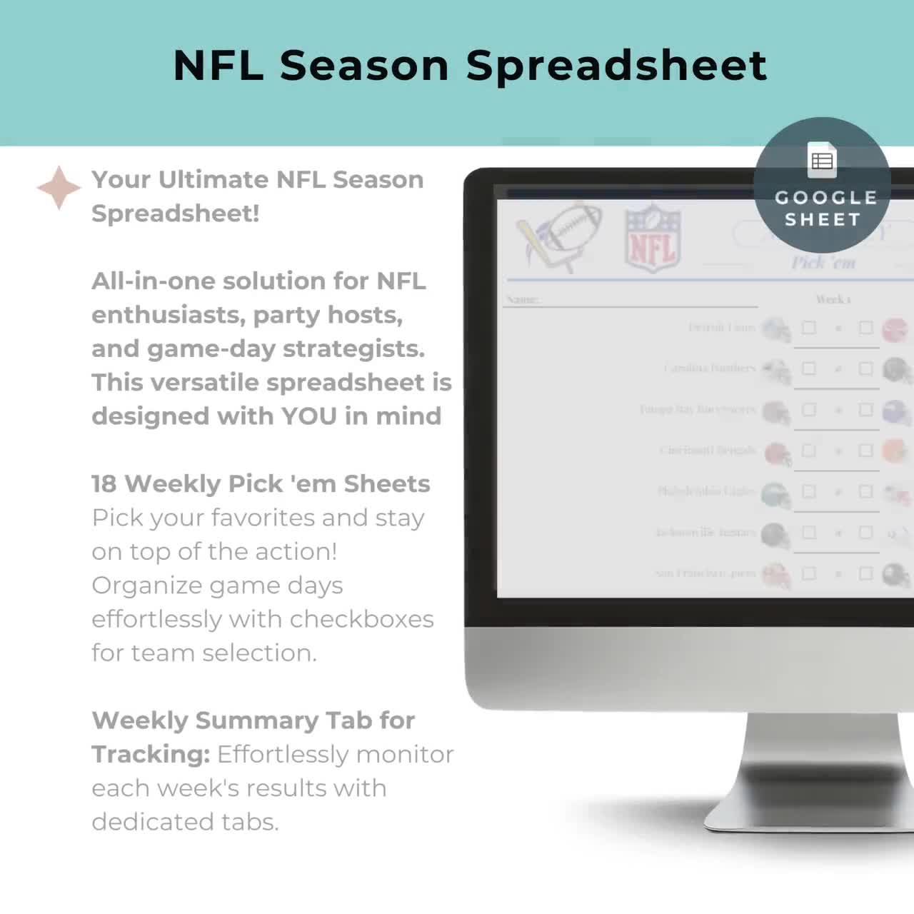 Nfl Pick Sheet